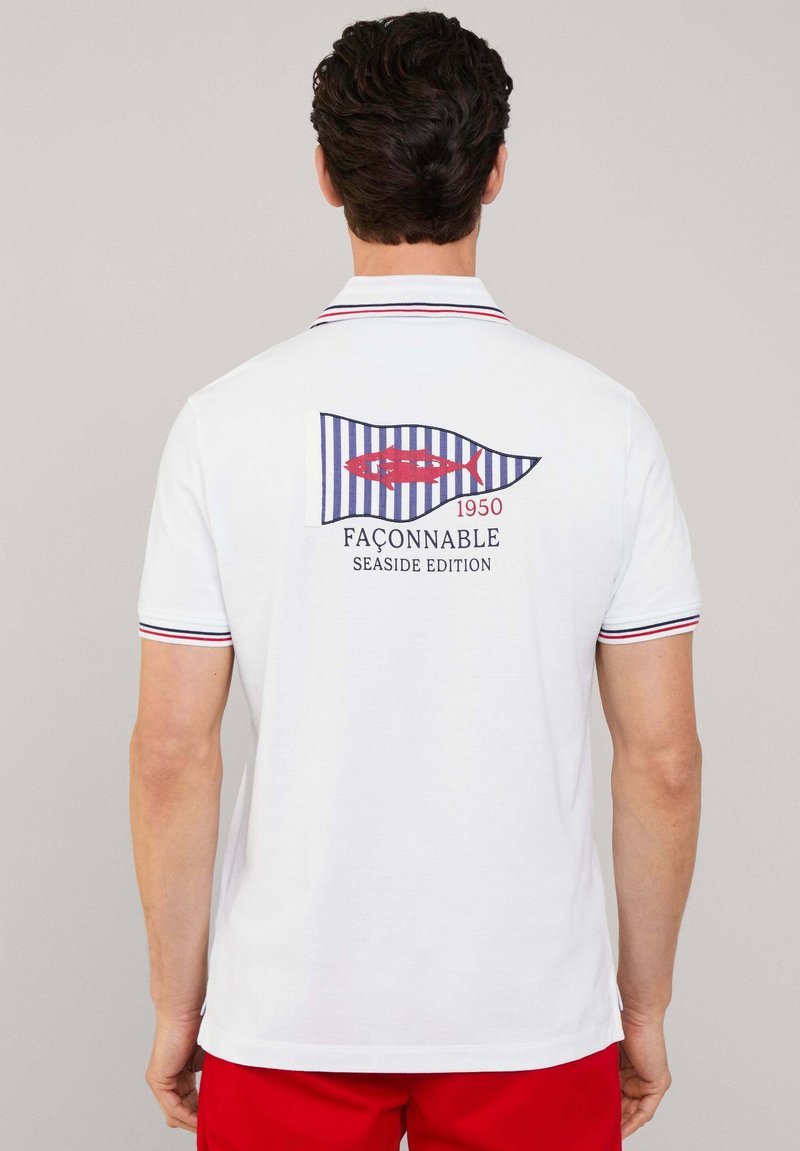 Façonnable CHEST PRINT - Polo - white/blanc - ZALANDO.FR