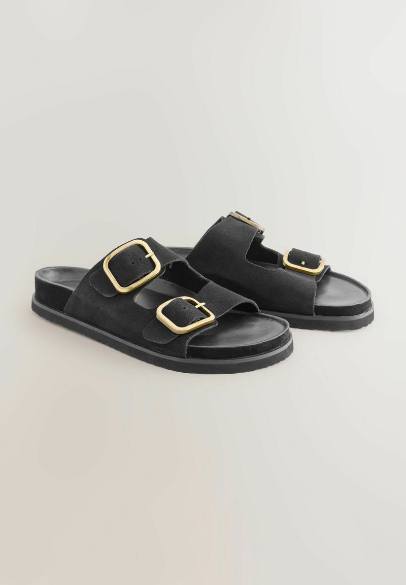 Next Mules - black suede/noir - ZALANDO.CH