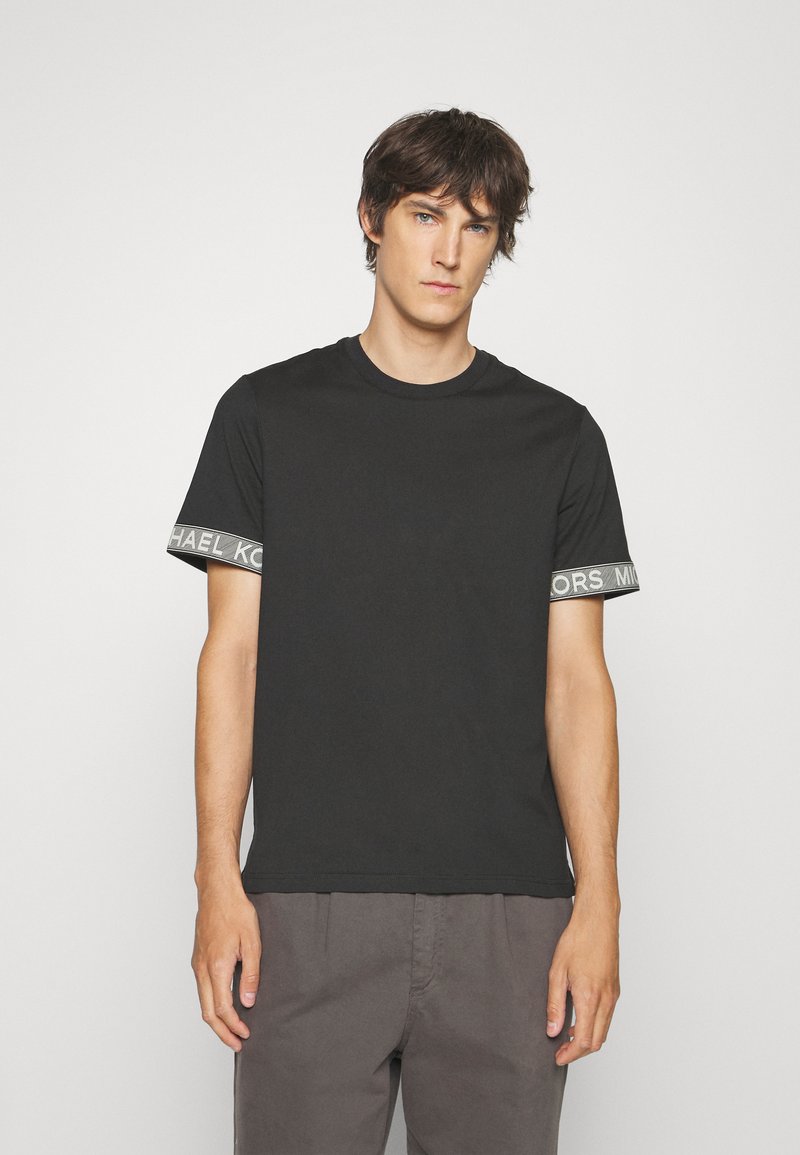 Michael Kors LOGO TAPE TEE - T-shirt basique - black/noir - ZALANDO.FR
