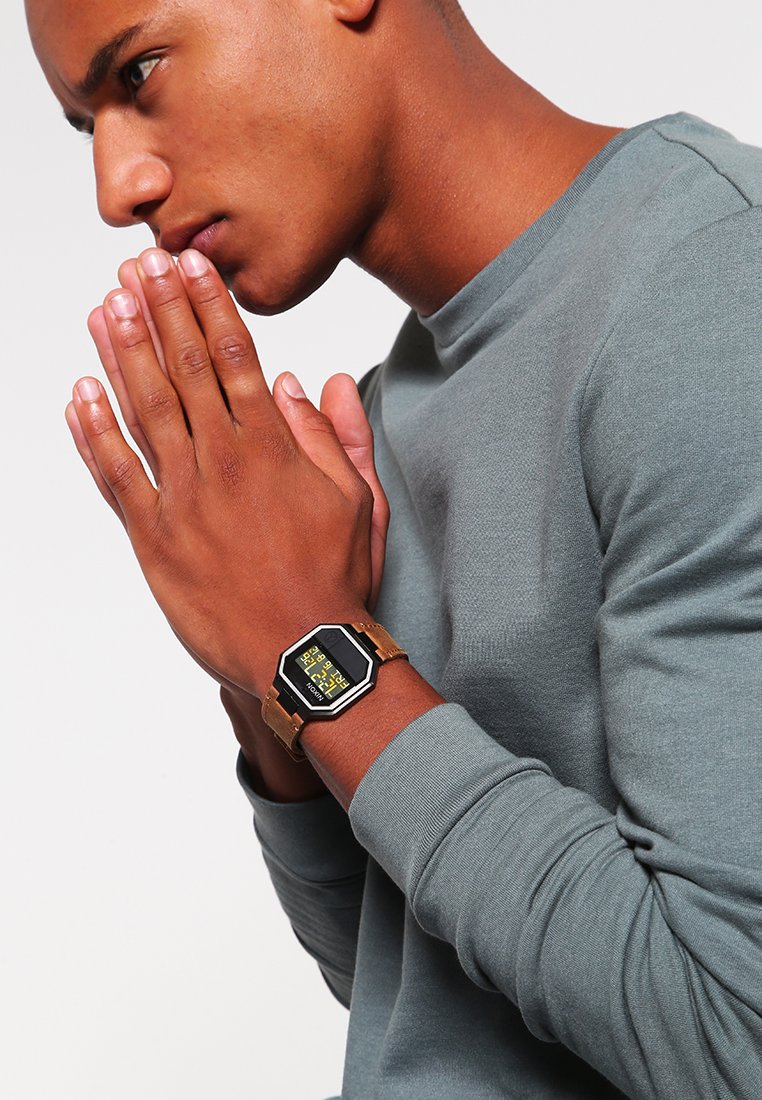 Nixon RE-RUN - Digital watch - black / brown/black - Zalando.co.uk