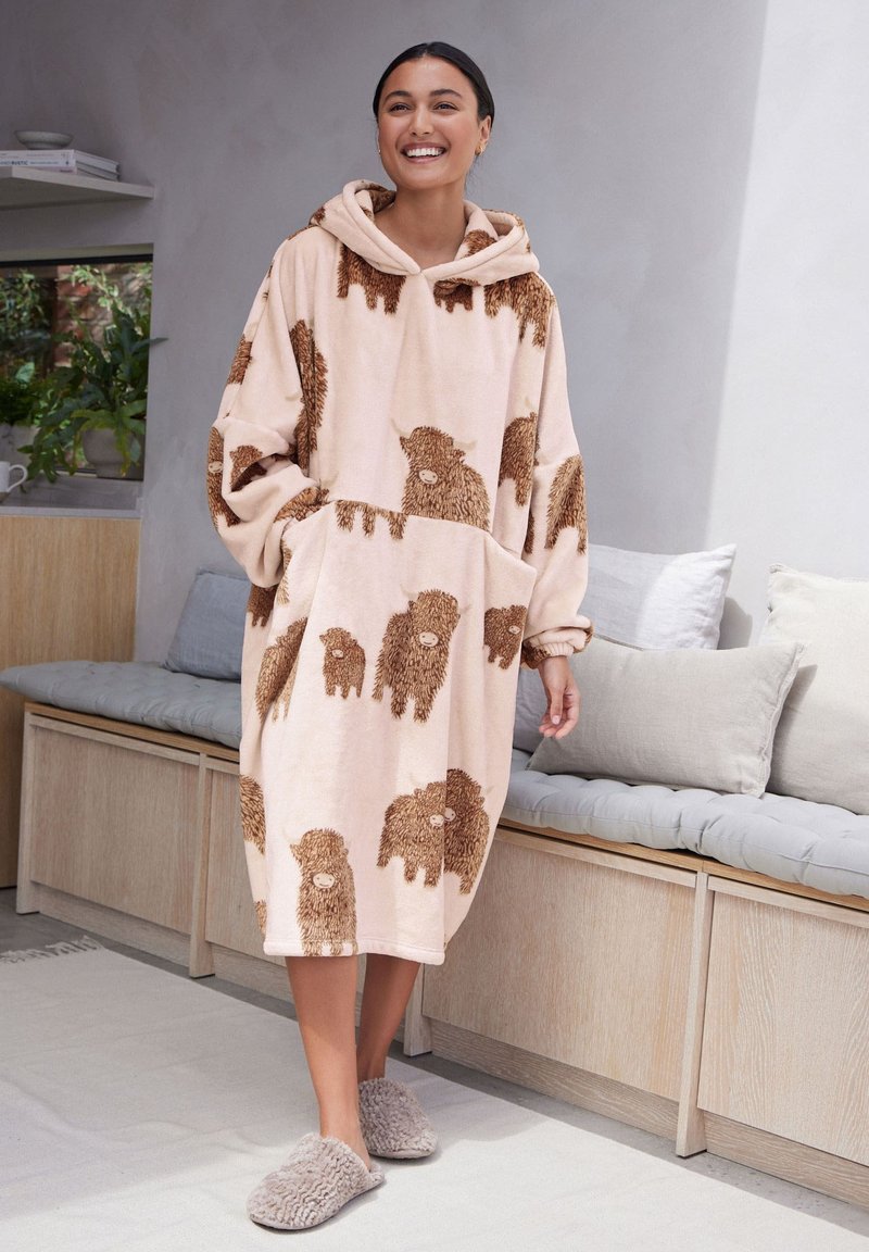 Next HAMISH THE HIGHLAND COW HOODED PETITE - Camisón - cream/beige ...