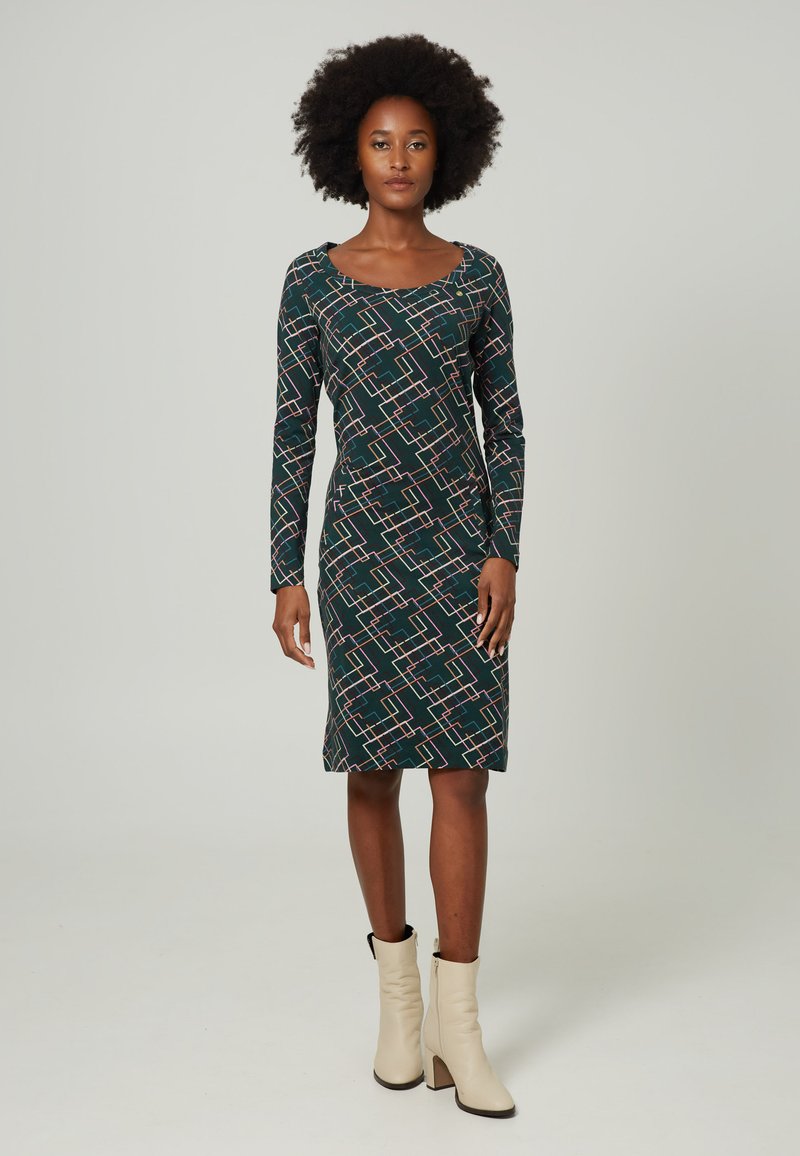 4funkyflavours TURNED ON TO YOU WITH GEOMETRIC PATTERN - Jurk - green ...