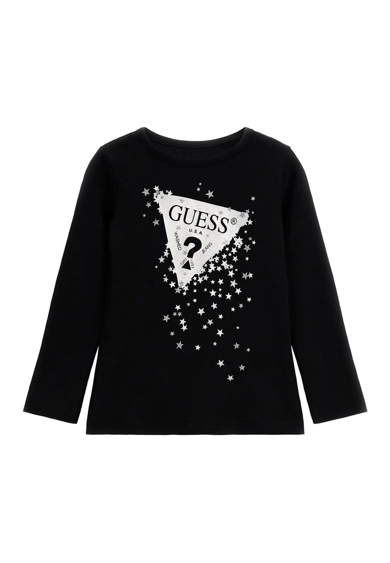 Guess LOGO DREIECK STRASS - Langarmshirt - schwarz - Zalando.de