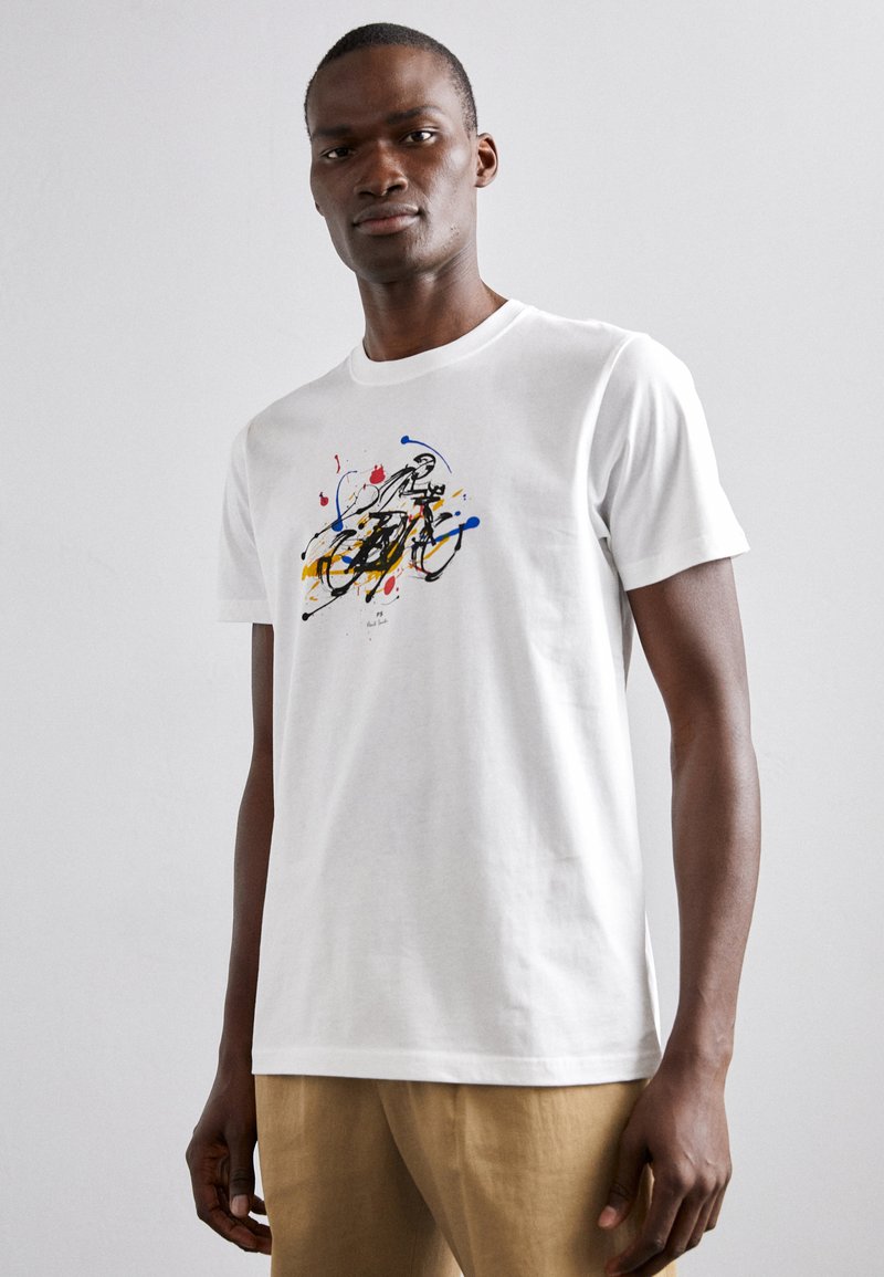 PS Paul Smith MENS CYCLIST - T-shirts med print - white/hvit - Zalando.no