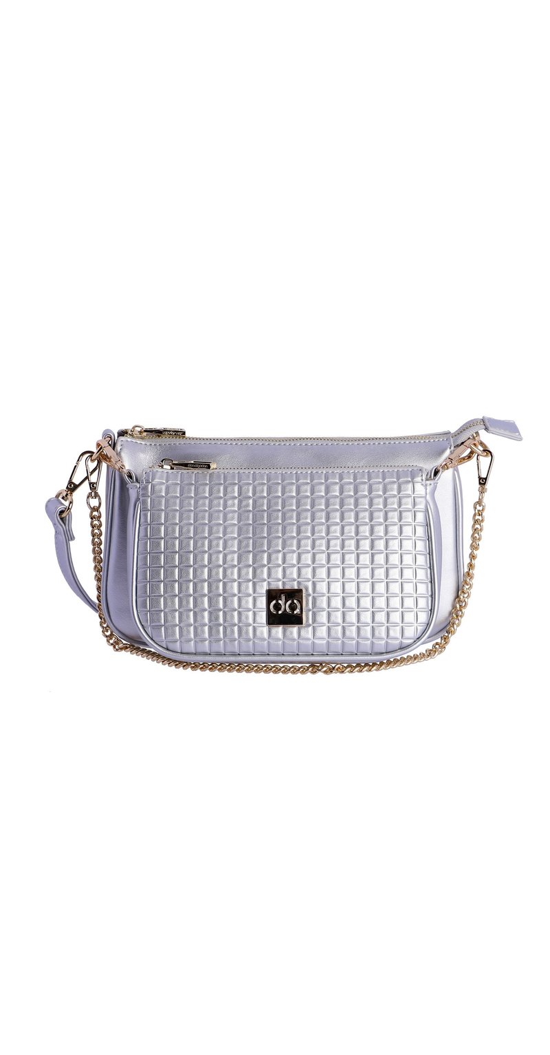 Don Algodon ELSA - Sac bandoulière - silver-coloured/argenté - ZALANDO.FR