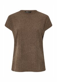 Yours Clothing SHORT SLEEVE - T-shirt basic - brown/bruin - Zalando.nl