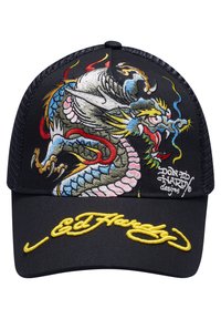 Ed Hardy DRAGON TWILL FRONT MESH TRUCKER - Gorra - black black/negro ...