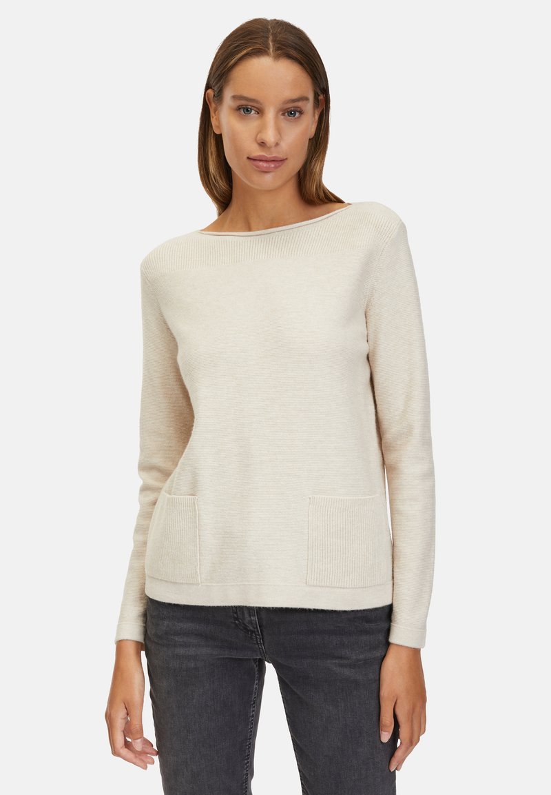 Betty Barclay MIT DETAILS - Strickpullover - light beige melange/beige ...