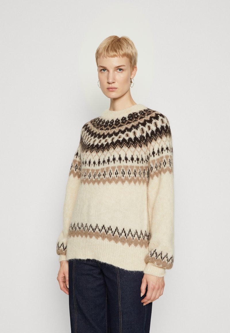 YAS Tall YASLATTE - Neule - birch/ganache/fungi/monivärinen - Zalando.fi