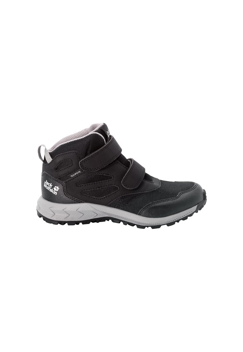 Jack Wolfskin WOODLAND TEXAPORE MID UNISEX - Hiking shoes - black ...