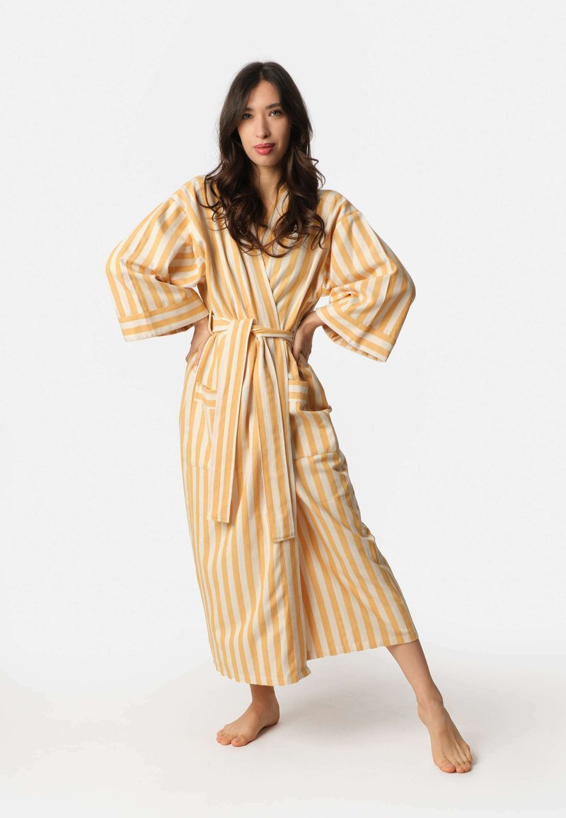 MAЯSIKØH Dressing gown - yellow beige/yellow - Zalando.ie