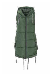 Angel of Style LONG HOODED QUILTED - Weste - dark charcoal gray ...