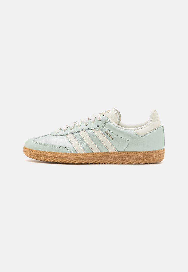 adidas Originals SAMBA OG - Baskets basses - linen green metallic/off white/cyber metallic/écru ...