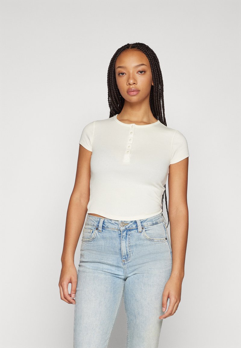 BDG Urban Outfitters HENLEY - T-Shirt basic - gardinia/offwhite ...