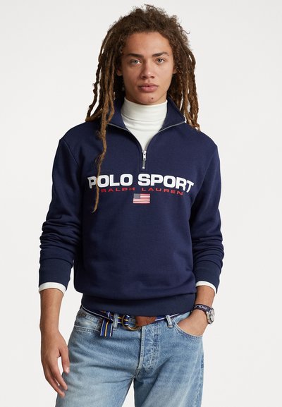 Polo Sport Ralph Lauren LONG SLEEVE RUGBY - Pikeepaita - cruise navy/white/tummansininen ...