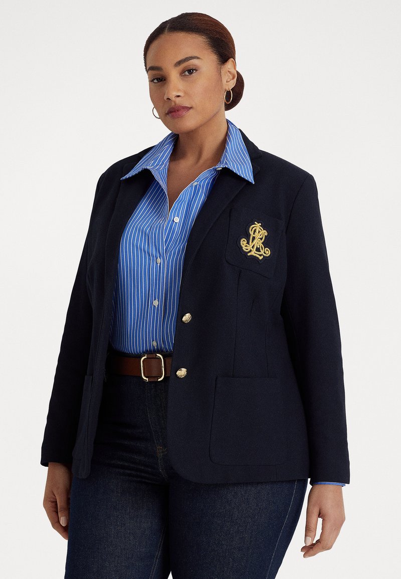 Lauren Ralph Lauren Woman BULLION JACQUARD BLAZER - Blazer - navy/dark ...