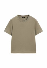Massimo Dutti AUS PREMIUM - Basic T-shirt - mottled brown - Zalando.co.uk
