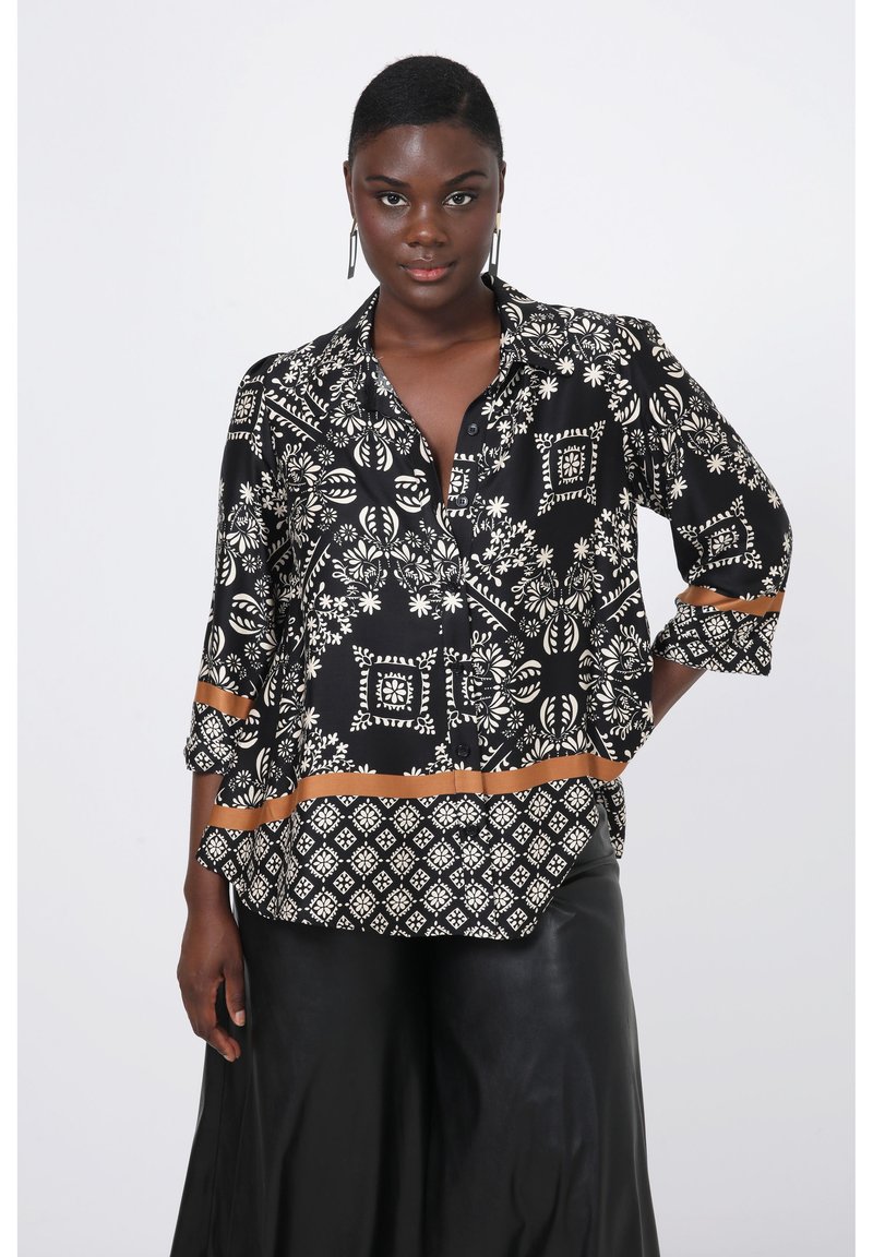 Jean Marc Philippe EN IMPRIMÉ AVEC UNE BASE - Hemdbluse - noir/schwarz ...