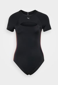 Puma WOMEN PEEKABOO SWIMSUIT - Plavky - black/čierna - Zalando.sk