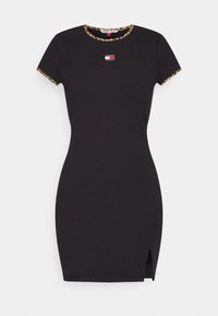 Tommy Jeans BODYCON LEO BINDING DRESS - Day dress - black - Zalando.ie