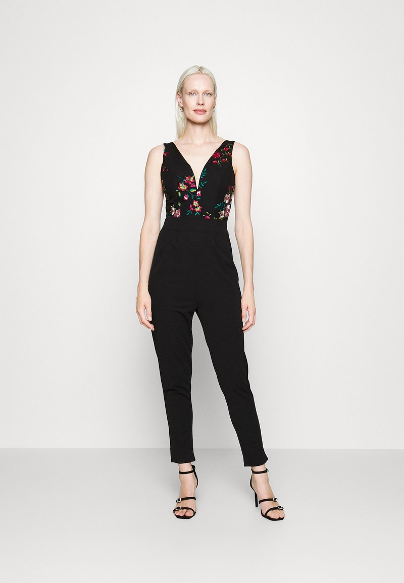 WAL G TALL CONTRAST PLUNGE - Salopetă - black/negru - Zalando.ro
