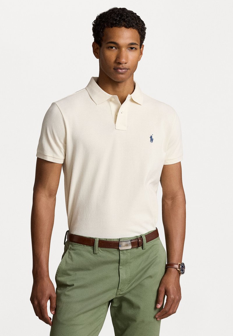 Polo Ralph Lauren SLIM FIT MESH POLO SHIRT - Poloshirt - herbal milk/crème - Zalando.nl