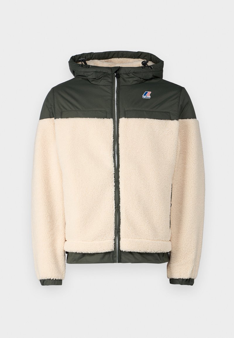 K-Way Fleece jacket - ecru/green/green - Zalando.co.uk