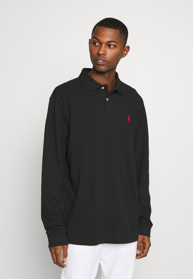 Polo Ralph Lauren CUSTOM SLIM FIT MESH POLO - Poloshirt - black/zwart - Zalando.nl