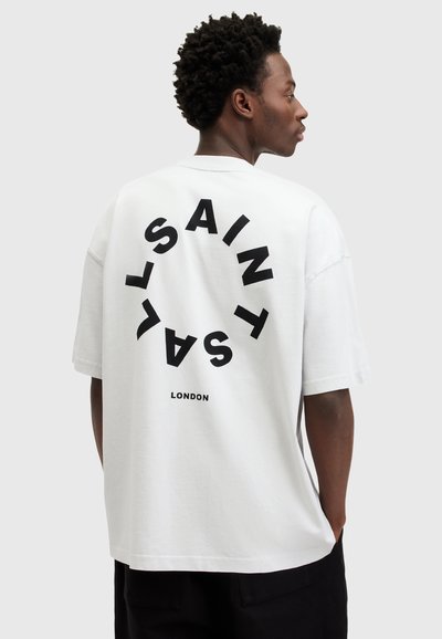 AllSaints REDACT CREW - Printtipaita - ashen white/valkoinen - Zalando.fi