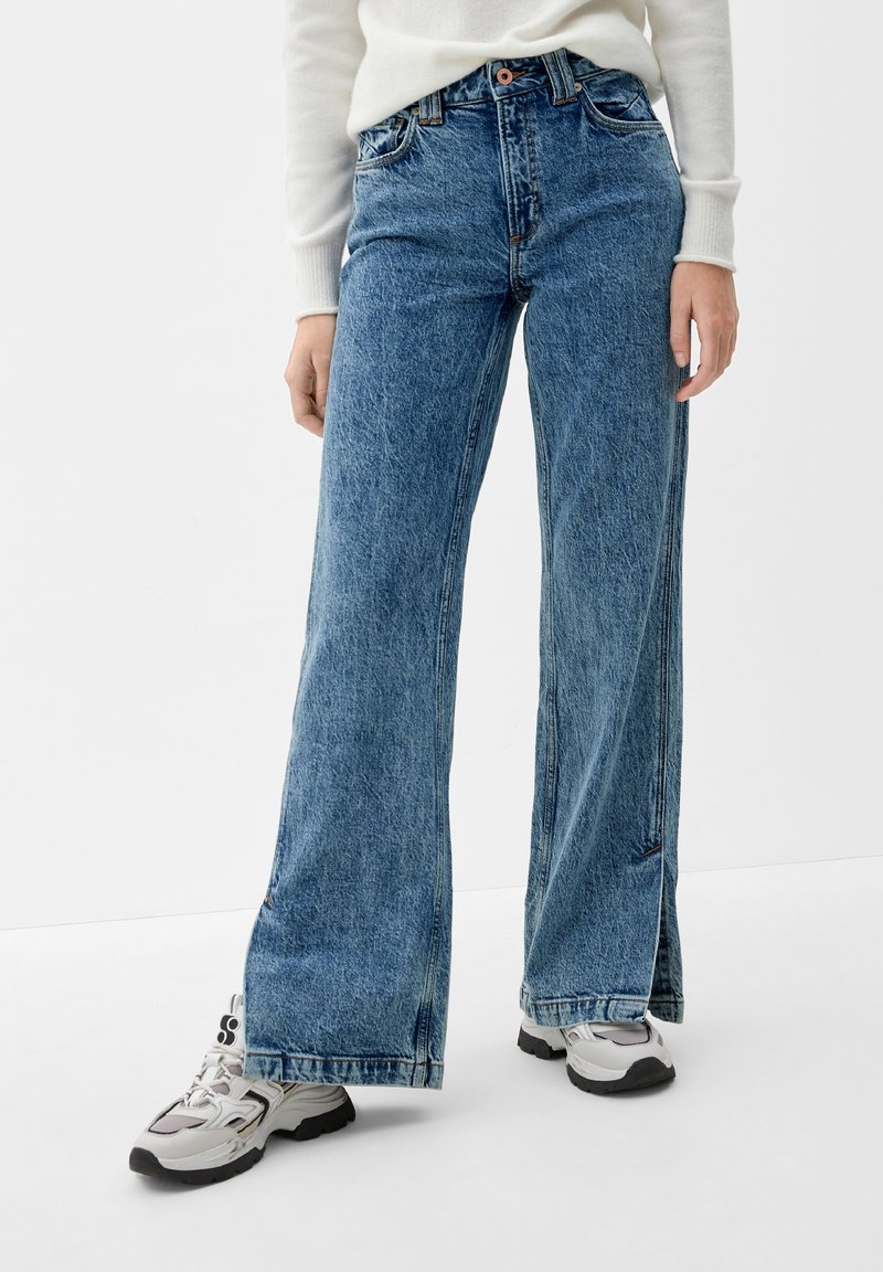 QS CATIE - Straight leg jeans - ozeanblau/stoneblue - Zalando.be