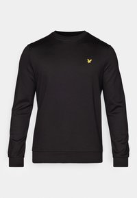 Lyle & Scott CREW NECK FLY - Sweatshirt - jet black/svart - Zalando.se