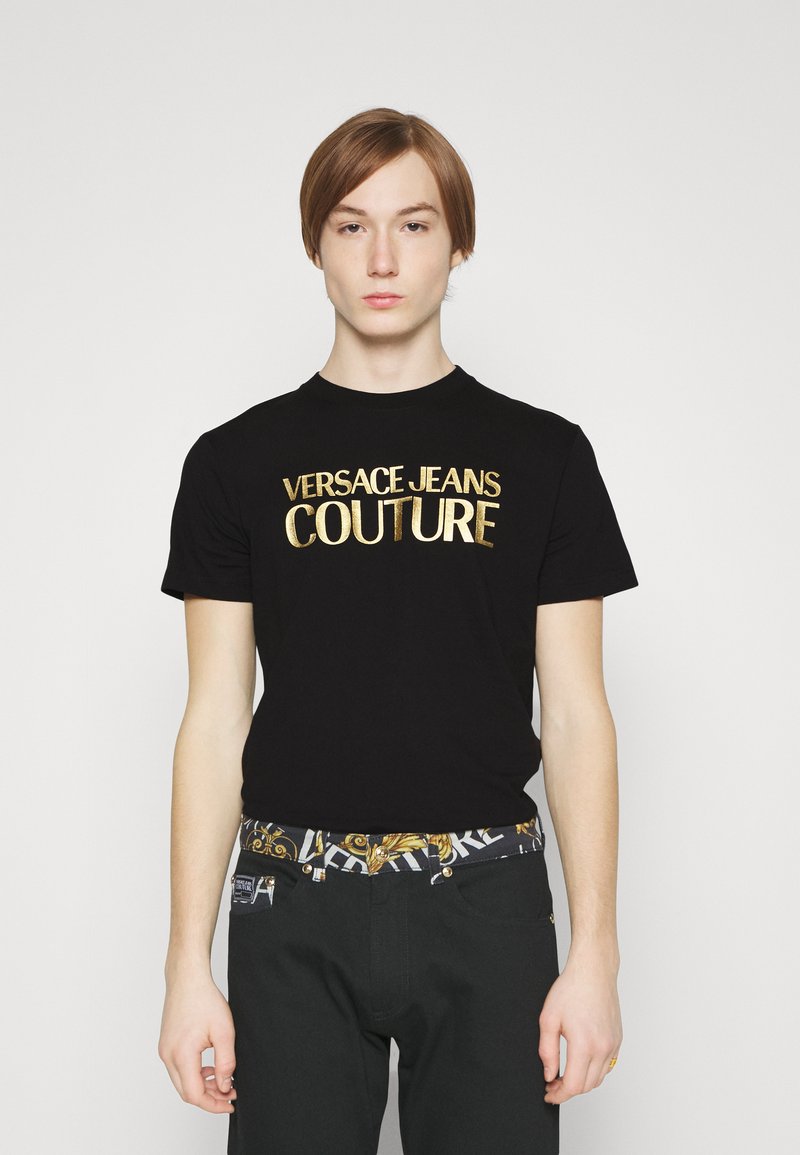 Versace Jeans Couture Print T Shirt Black Uk
