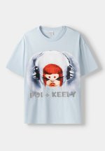 Bershka POI KEELY SHORT SLEEVE BOXY FIT - T-shirt con stampa - light ...