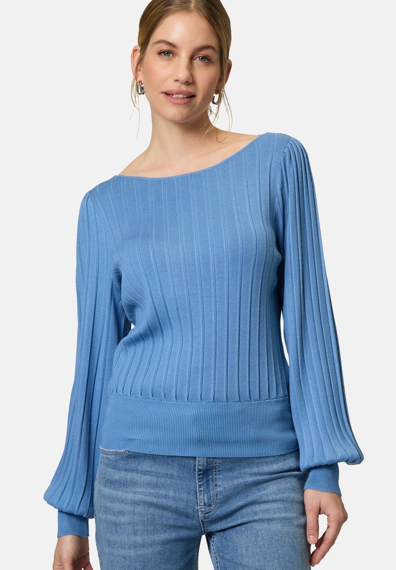 zero MIT BALLONÄRMELN - Strickpullover - riviera/blau - Zalando.de
