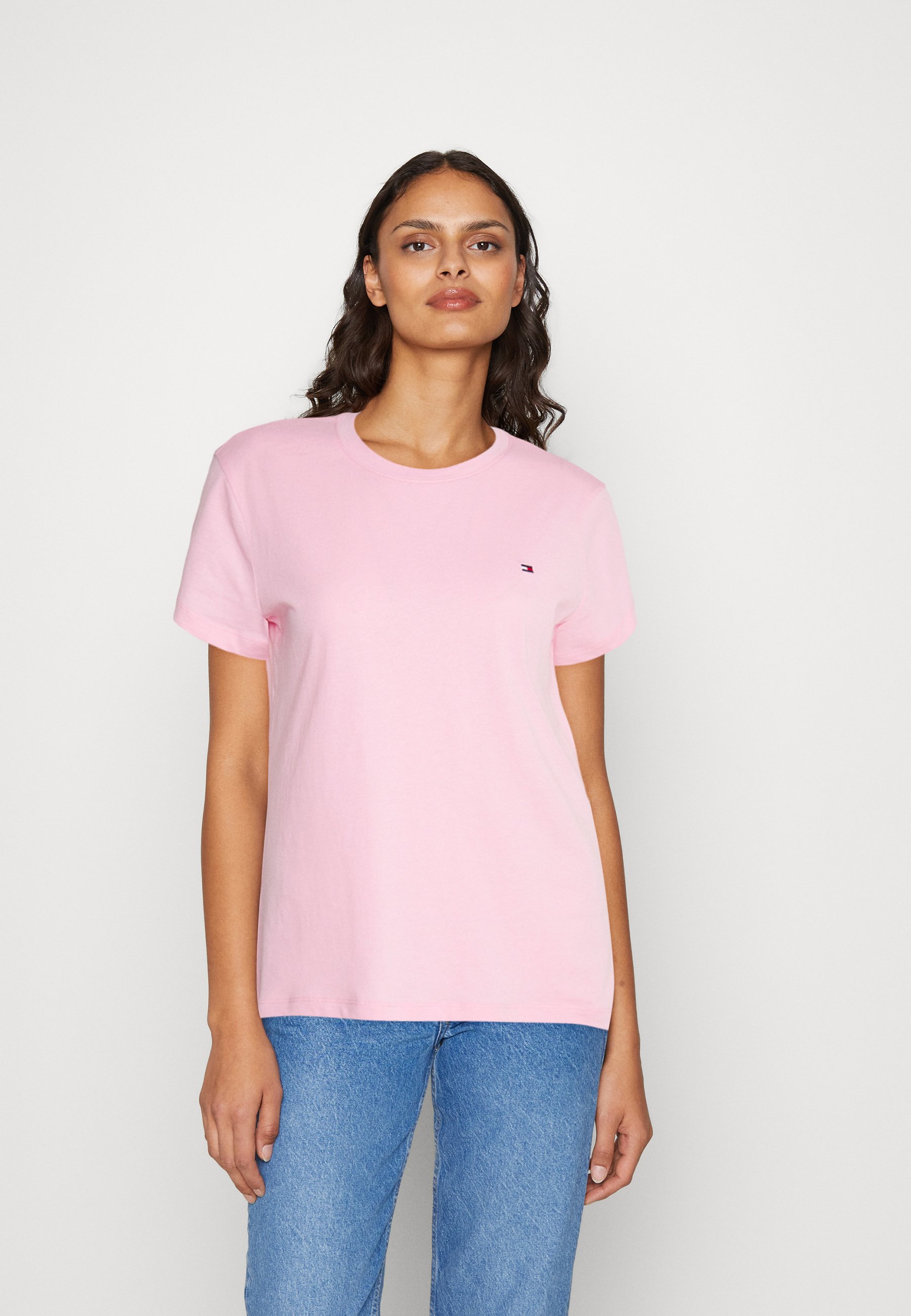 Tommy Hilfiger NEW CREW NECK TEE T Shirt basic classic pink pink Zalando