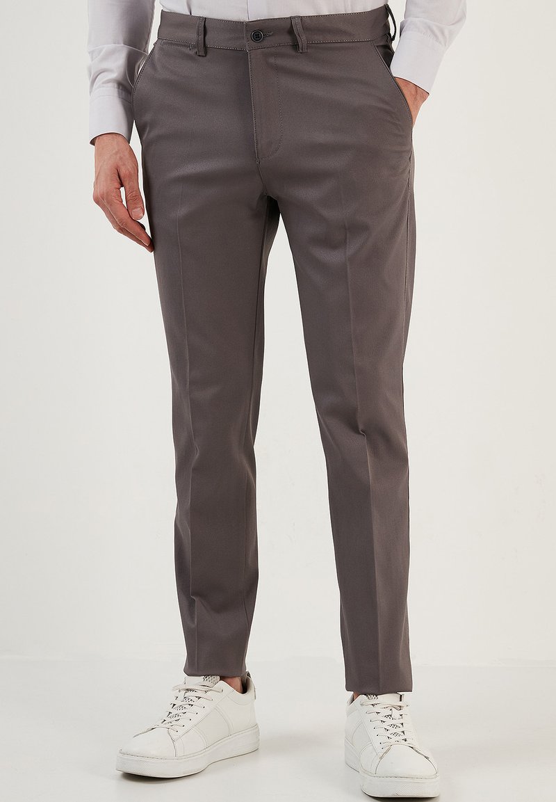 Buratti Regular Fit Stoffhose Dark Grey Dunkelgrau Zalando De