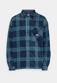 Tommy Jeans POLAR OVERSHIRT - Camisa - dark night navy/azul marino ...