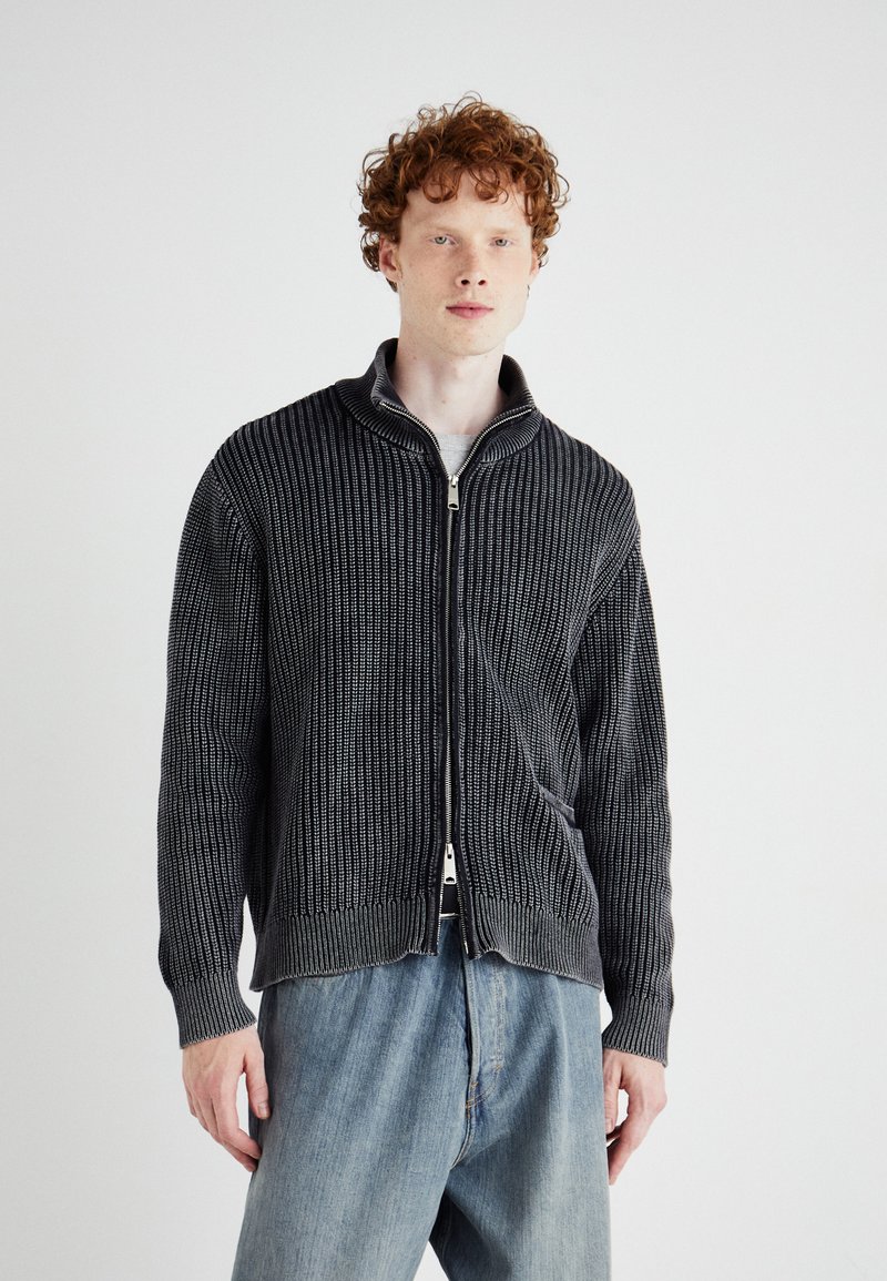 Weekday MATTIAS REGULAR CARDIGAN - Cardigan - washed black/sort ...