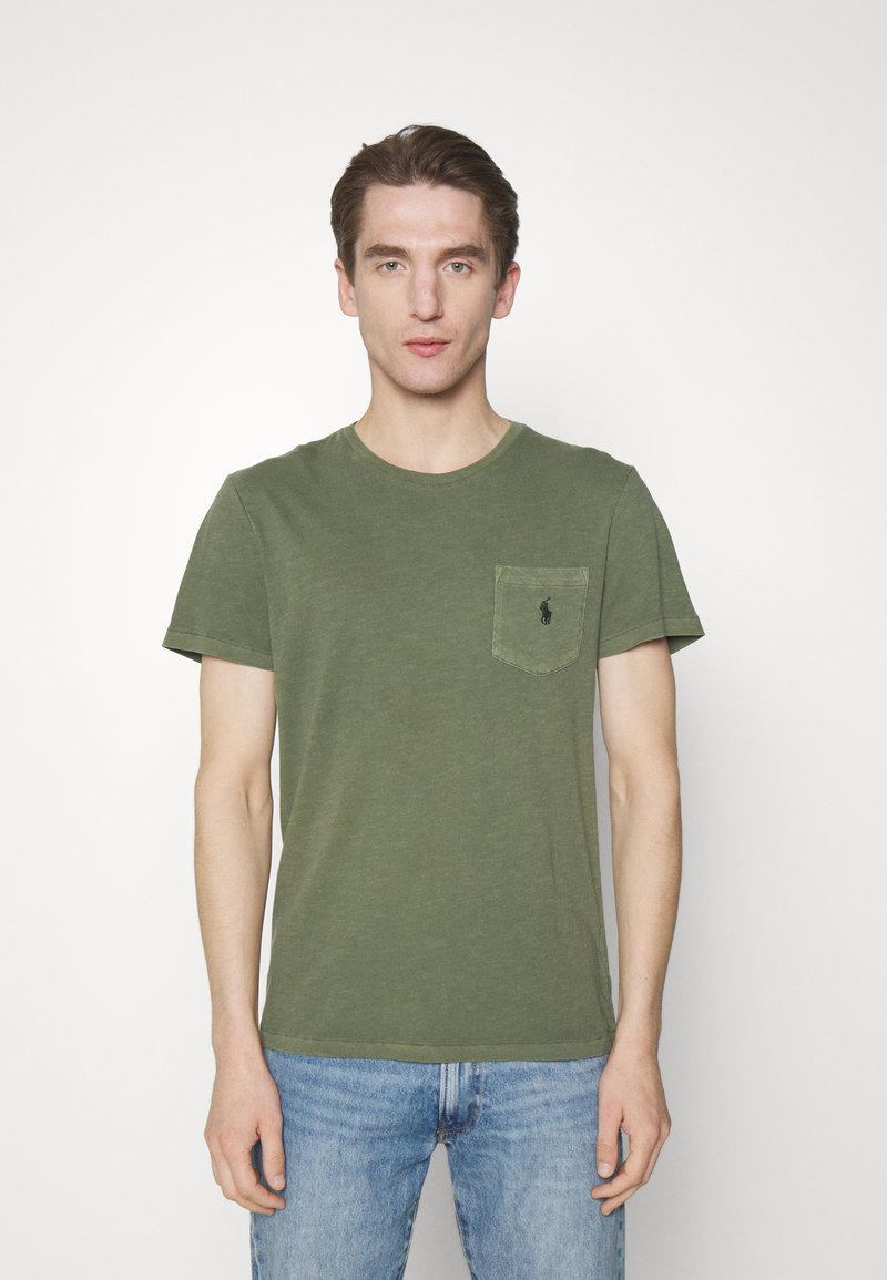 Polo Ralph Lauren CUSTOM SLIM FIT POCKET - T-Shirt basic - dark sage ...