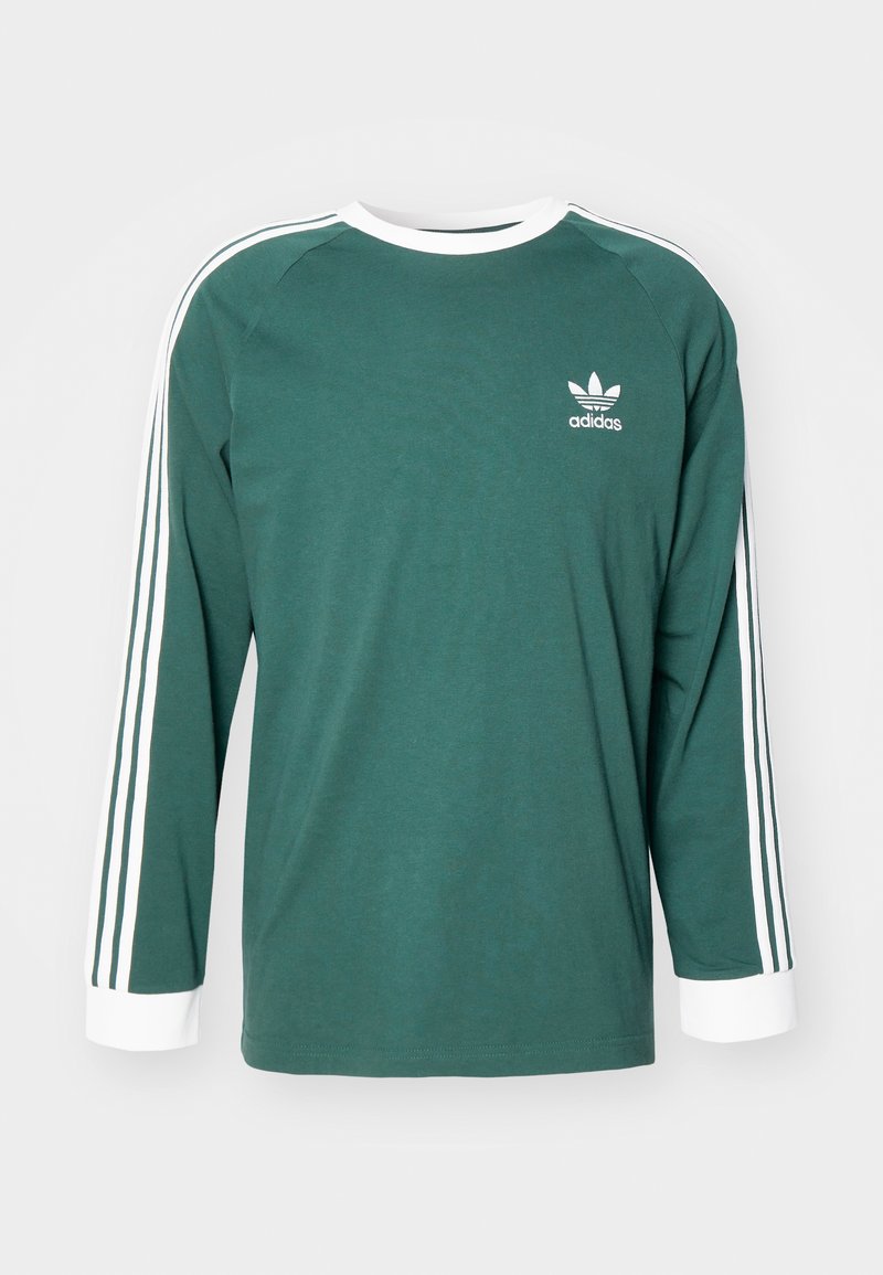adidas Originals STRIPES - Long sleeved top - mineral green/dark green ...