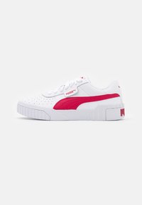 Puma CALI - Sneakers laag - white/persian red/wit - Zalando.nl