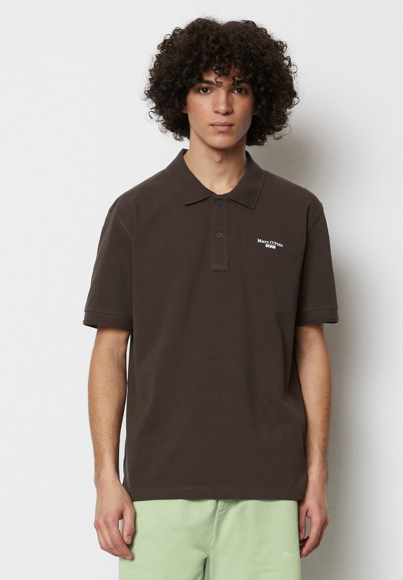 Marc O'Polo DENIM SHORT SLEEVE BUTTON PLACKET REGULAR FIT - Polo shirt ...