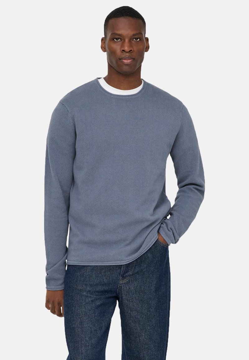 Only & Sons 2 PACK - Pullover - flint stone/bleu - ZALANDO