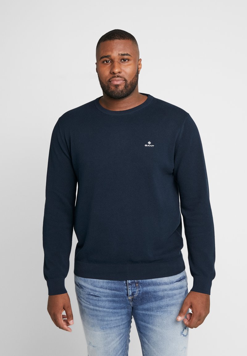 GANT PLUS CREW - Jersey de punto - evening blue/azul marino - Zalando.es