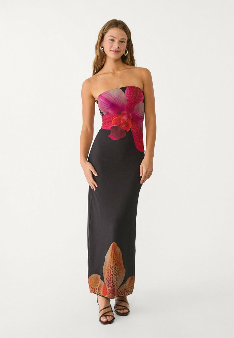 Stradivarius - Długa sukienka/czarny - Zalando.pl