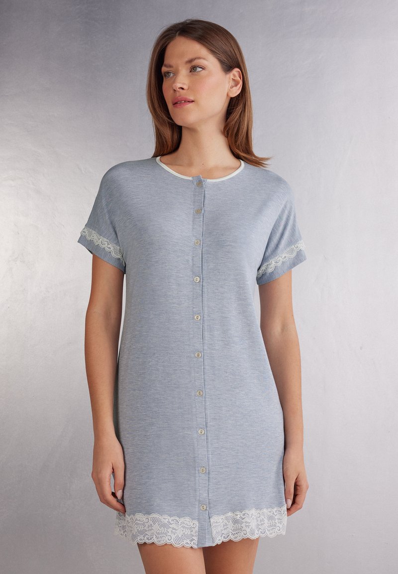 Intimissimi Nachtjapon - hellblau light blue melange/lichtblauw ...