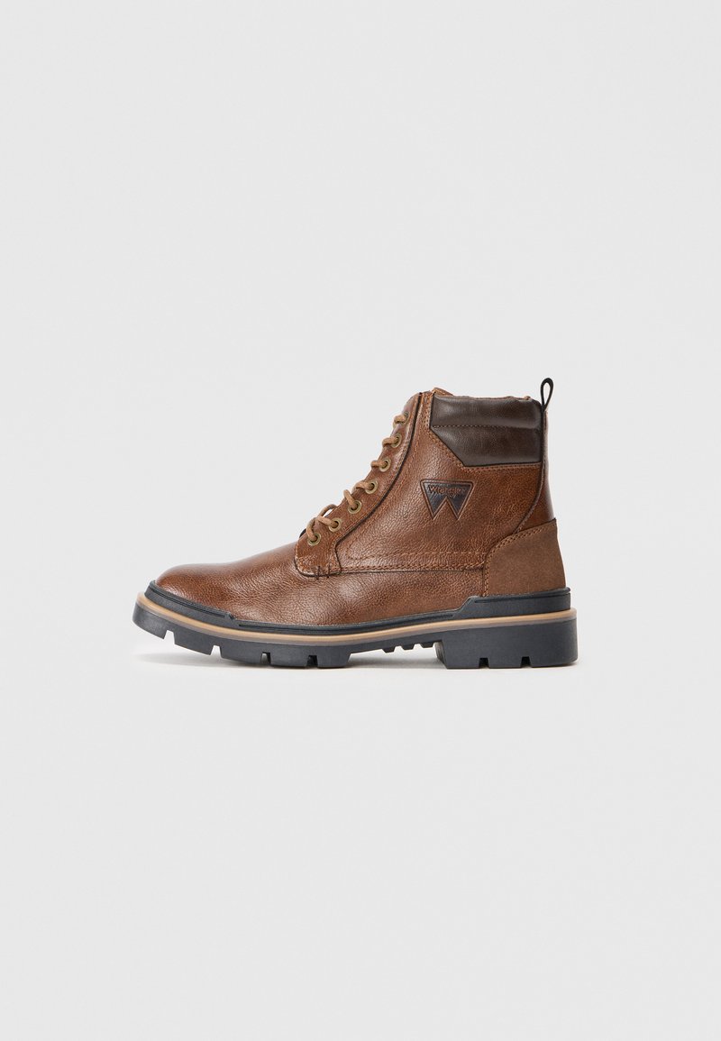 Wrangler NEVADA MEN HIGH - Lace-up ankle boots - tortoise shell/brown ...