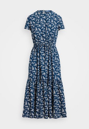 Polo Ralph Lauren SHORT SLEEVE DAY DRESS - Maxi-jurk - blue floral/blauw - Zalando.nl