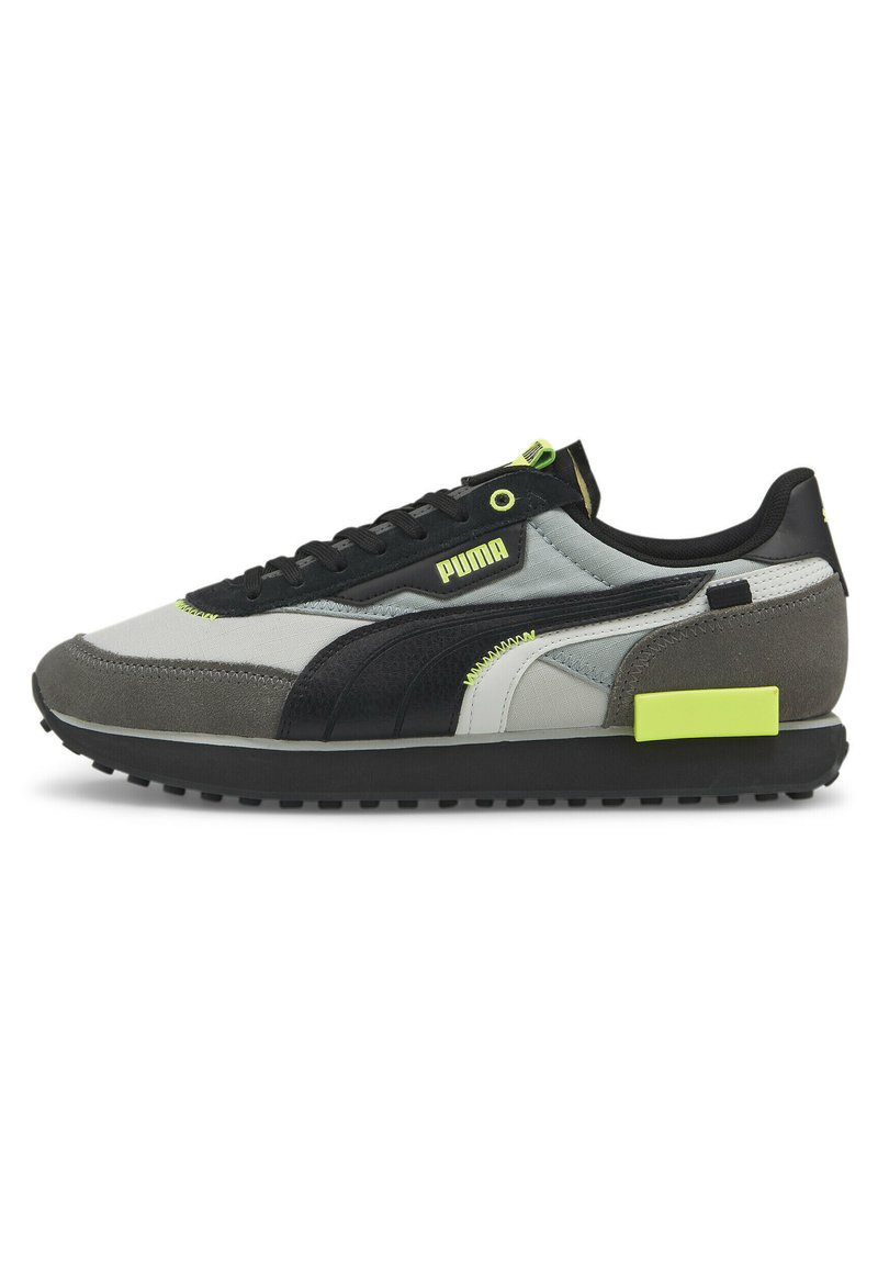 Puma FUTURE RIDER DISPLACED - Sneaker low - gray violet black lime ...