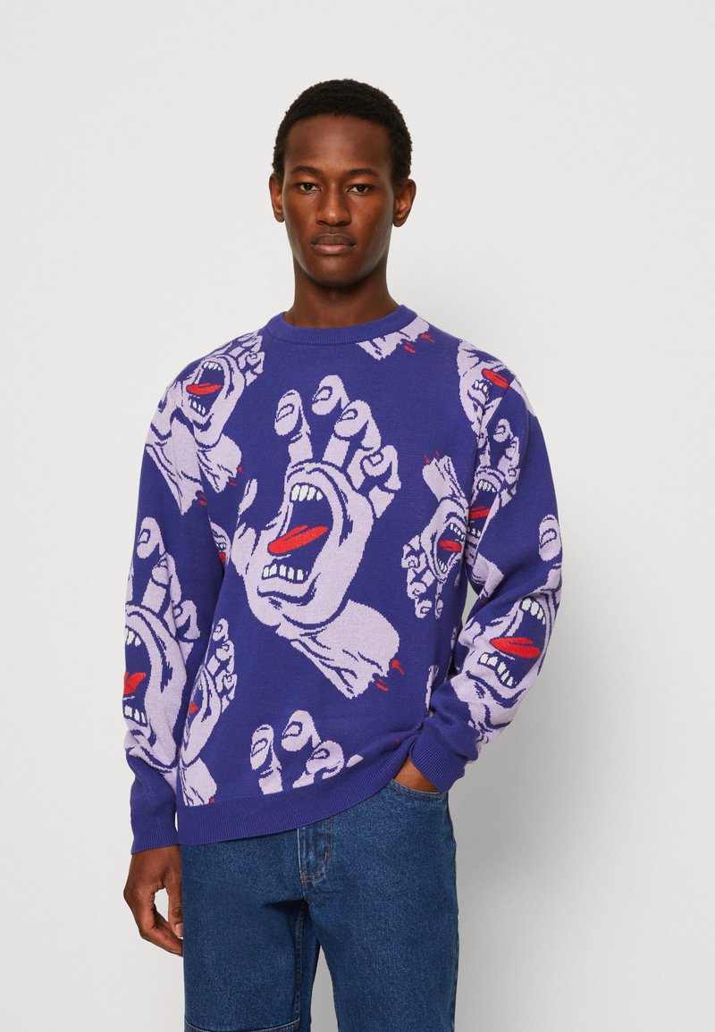 Santa Cruz Hands All Over Crew Unisex Jumper Navy Bluedark Blue Uk